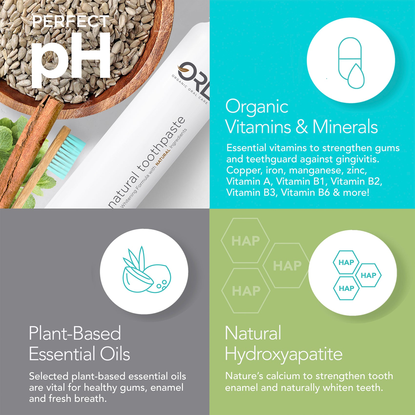 Fluoride-free Toothpaste with Natural Hydroxyapatite & Organic Xylitol