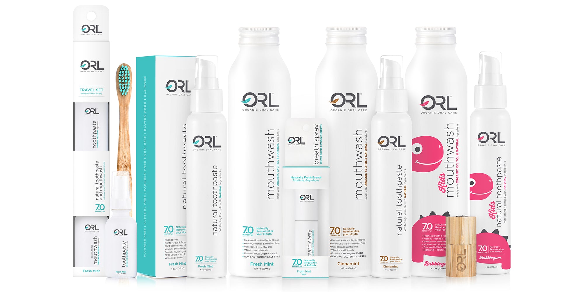 Fluoride Free Toothpaste, Mouthwash & Sprays - Oral Care by ORL