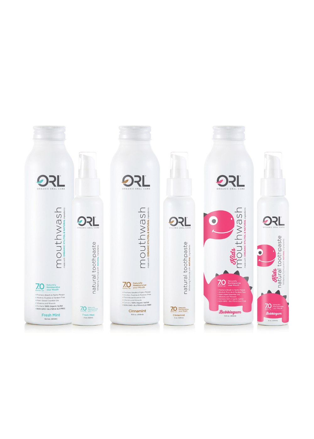 Fluoride Free Toothpaste, Mouthwash & Sprays - Oral Care by ORL