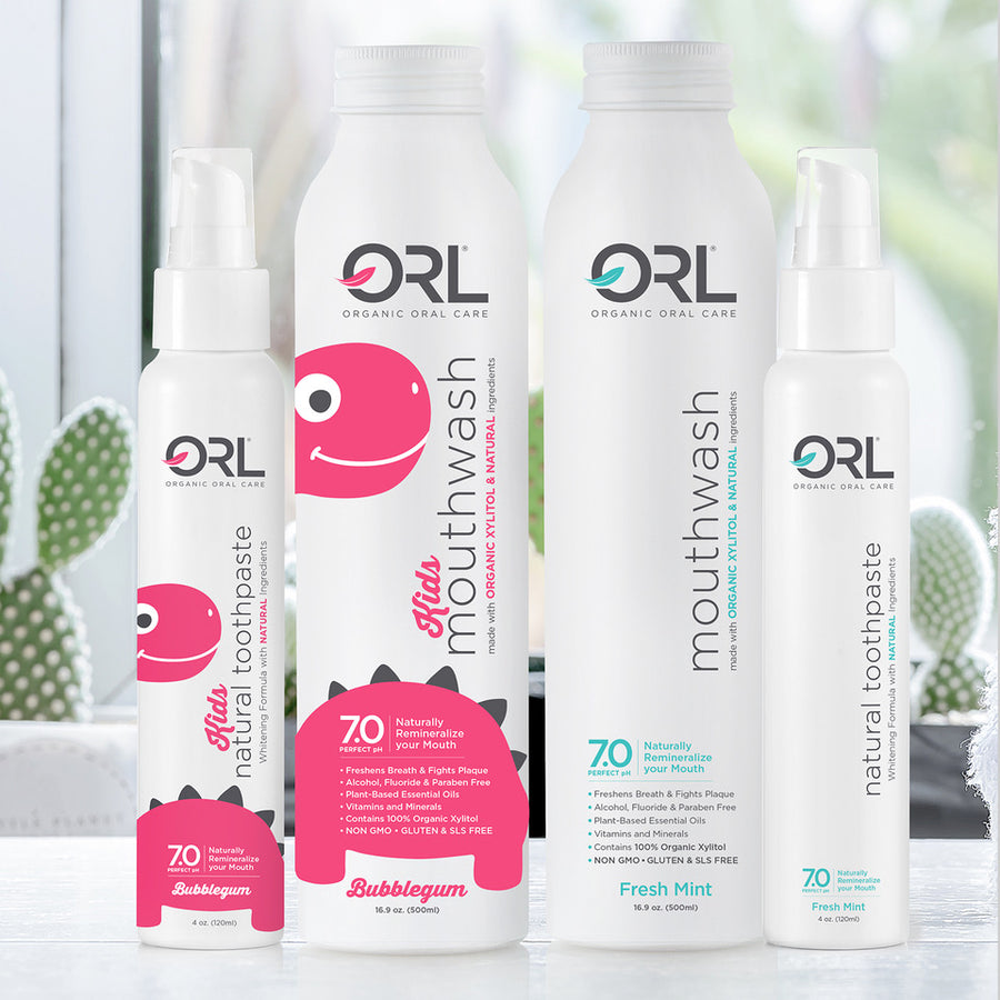 Family Bundle - Bubblegum Toothpaste & Mouthwash & Fresh Mint Toothpas